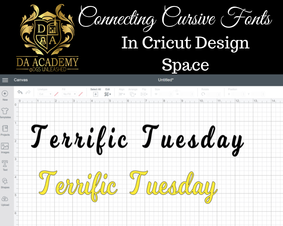Connecting Cursive Fonts in Cricut Design Space – Da Goodie Shop Unleashed