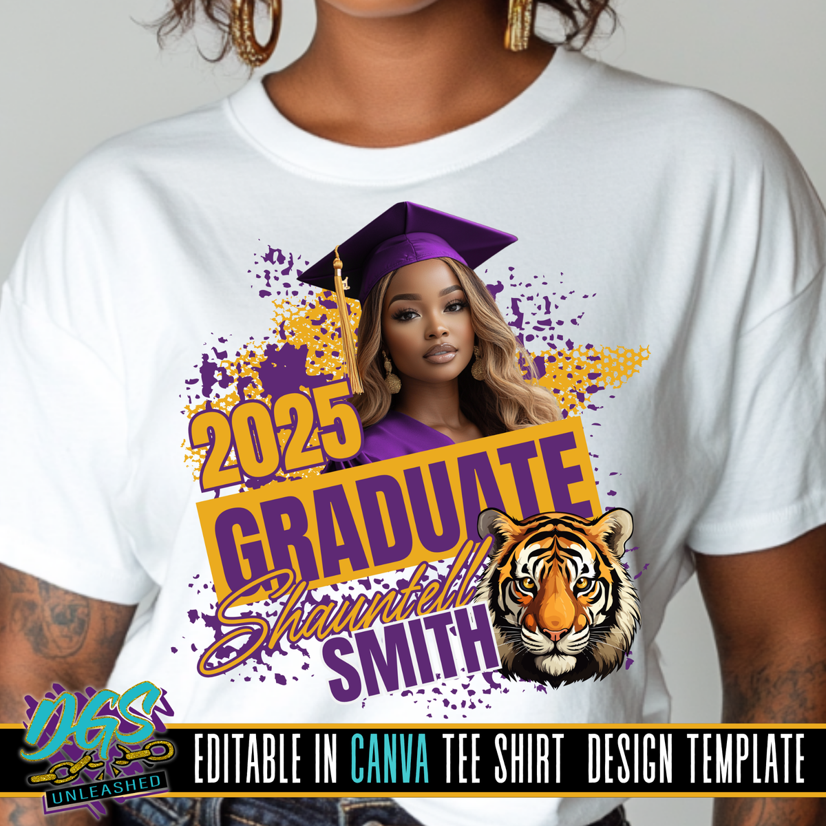 2025 Graduate slant Editable Canva Template – Da Goodie Shop Unleashed
