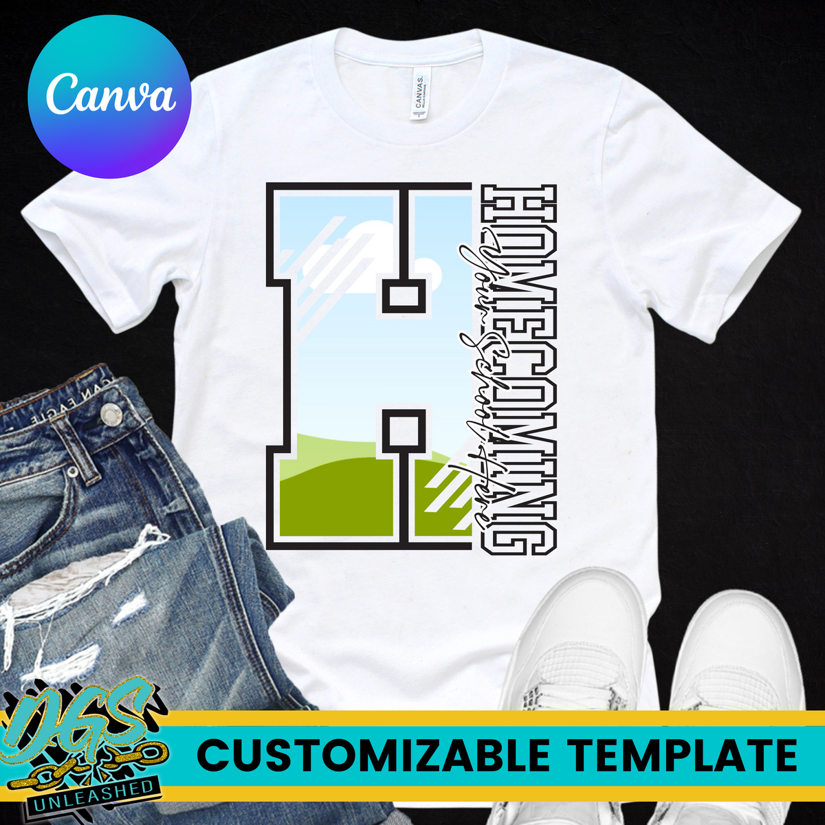 Split Letter H-Homecoming Editable Canva Template – Da Goodie Shop ...