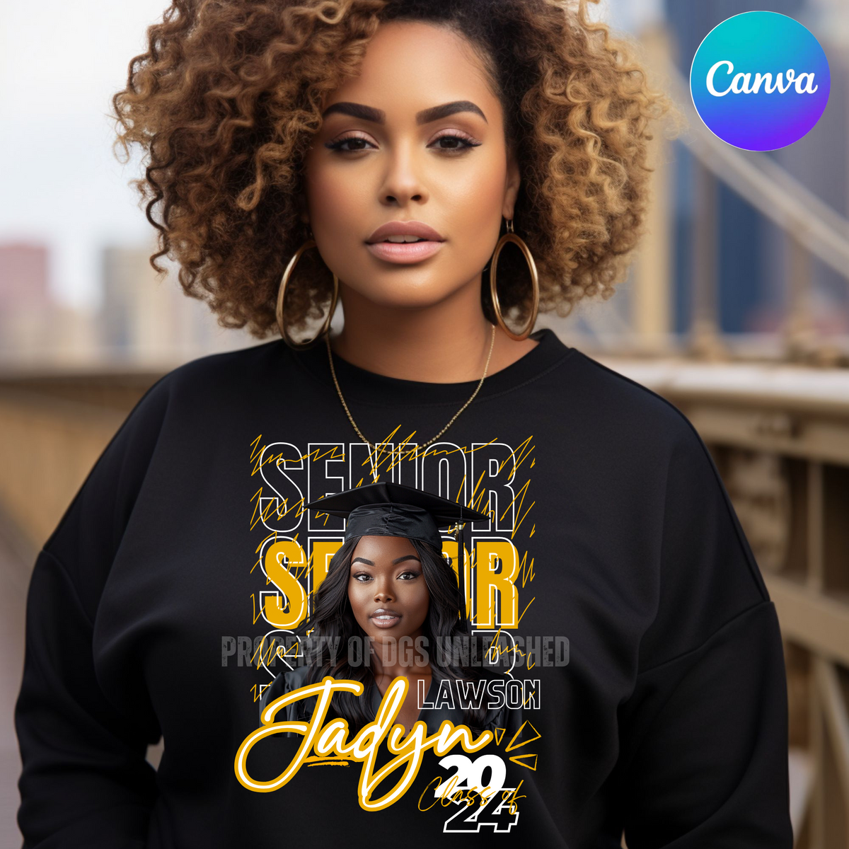 Repeat Words Grad Design Editable Canva Template – Da Goodie Shop Unleashed