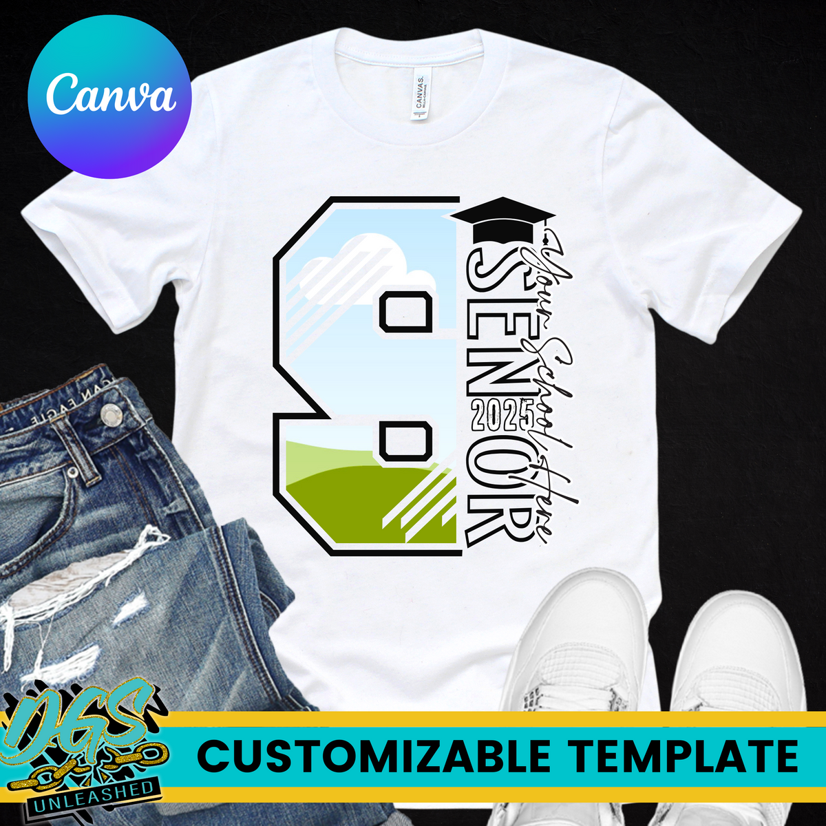 Split Letter (AHS) Design Bundle Editable Canva Template 2 – Da Goodie ...