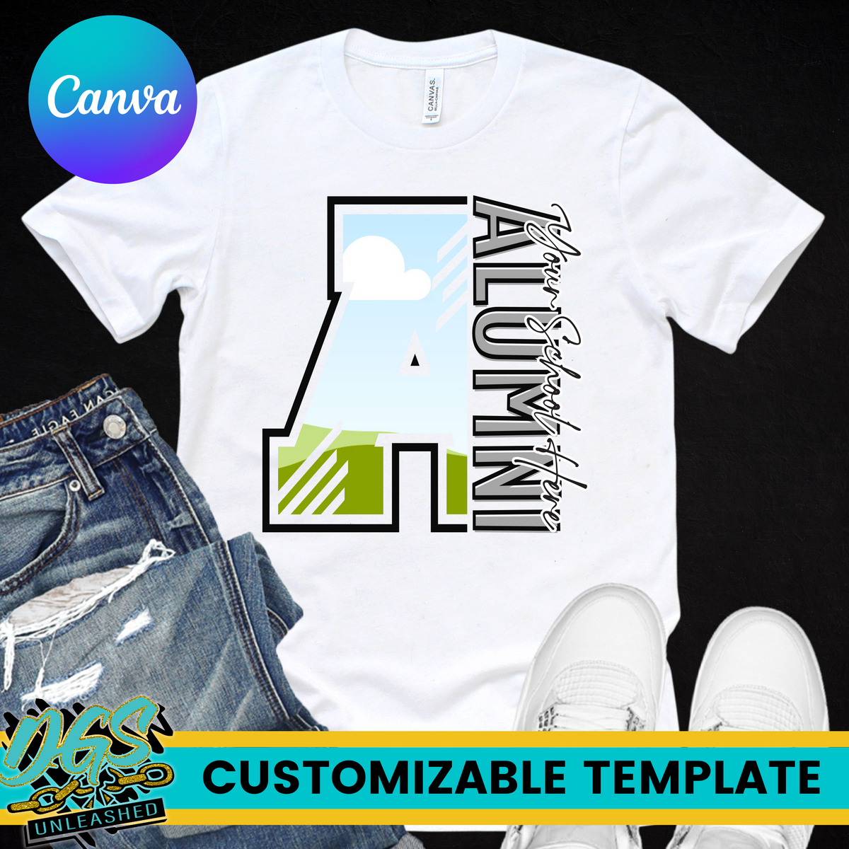 Split Letter A-Alumni Editable Canva Template – Da Goodie Shop Unleashed
