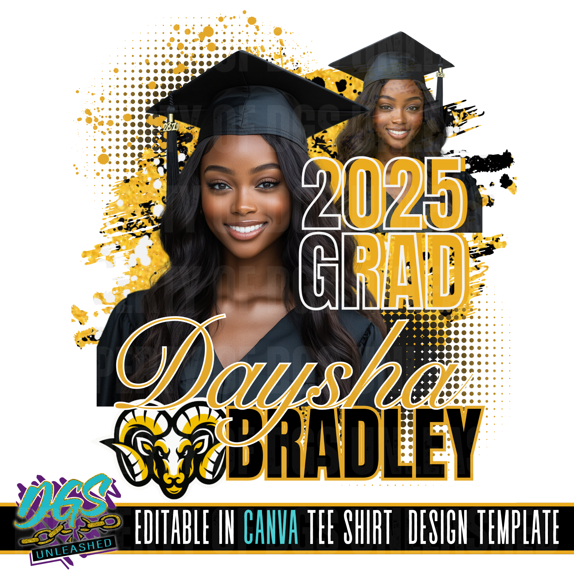 2025 Grad outline Editable Canva Template – Da Goodie Shop Unleashed