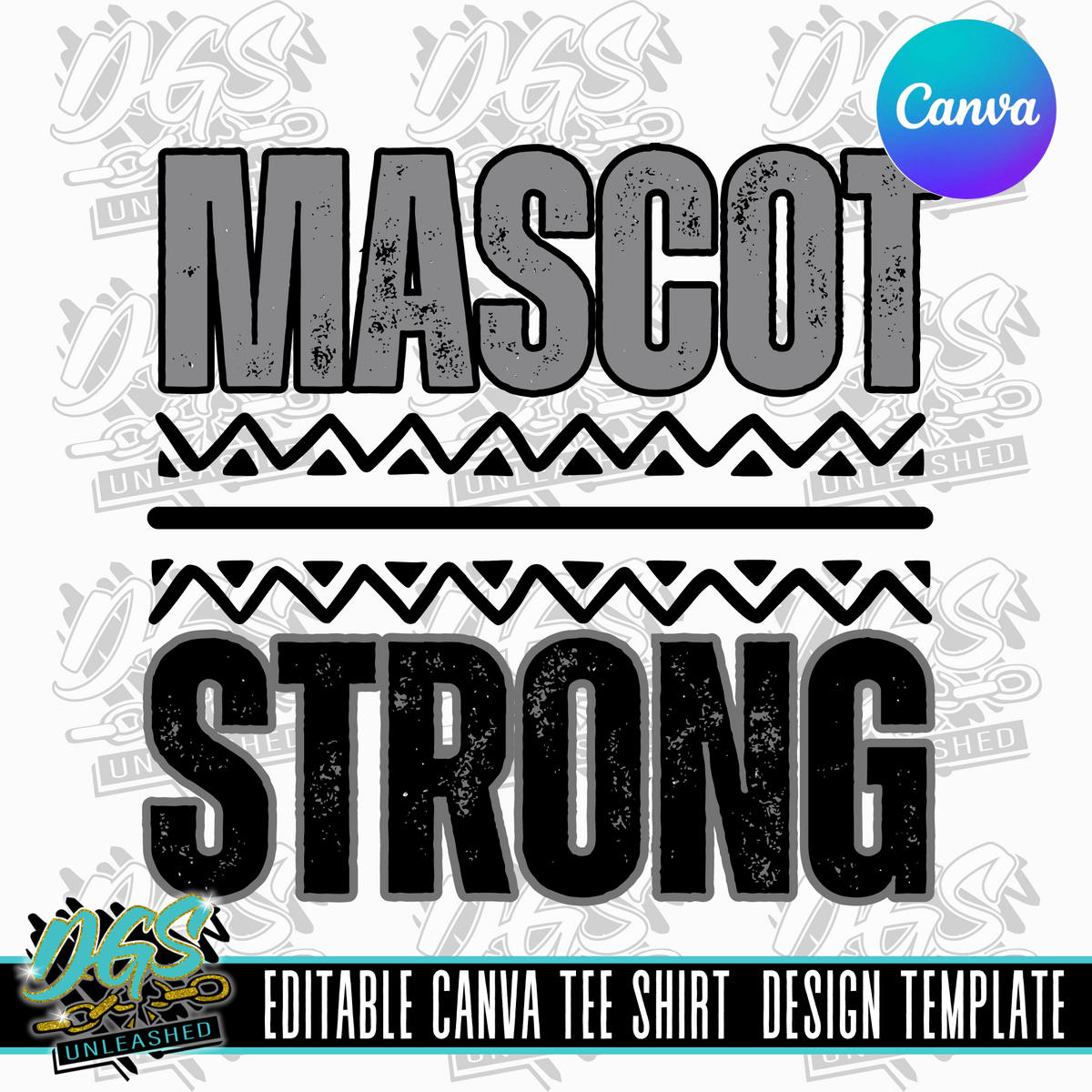 Mascot Strong Editable Canva Template – Da Goodie Shop Unleashed
