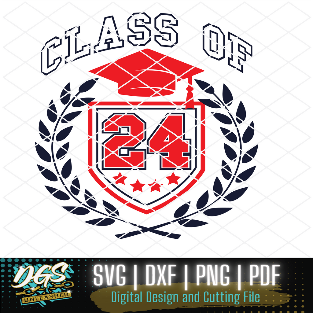 Class of 24 Shield SVG, DXF, PNG, and EPS Digital Files – Da Goodie ...