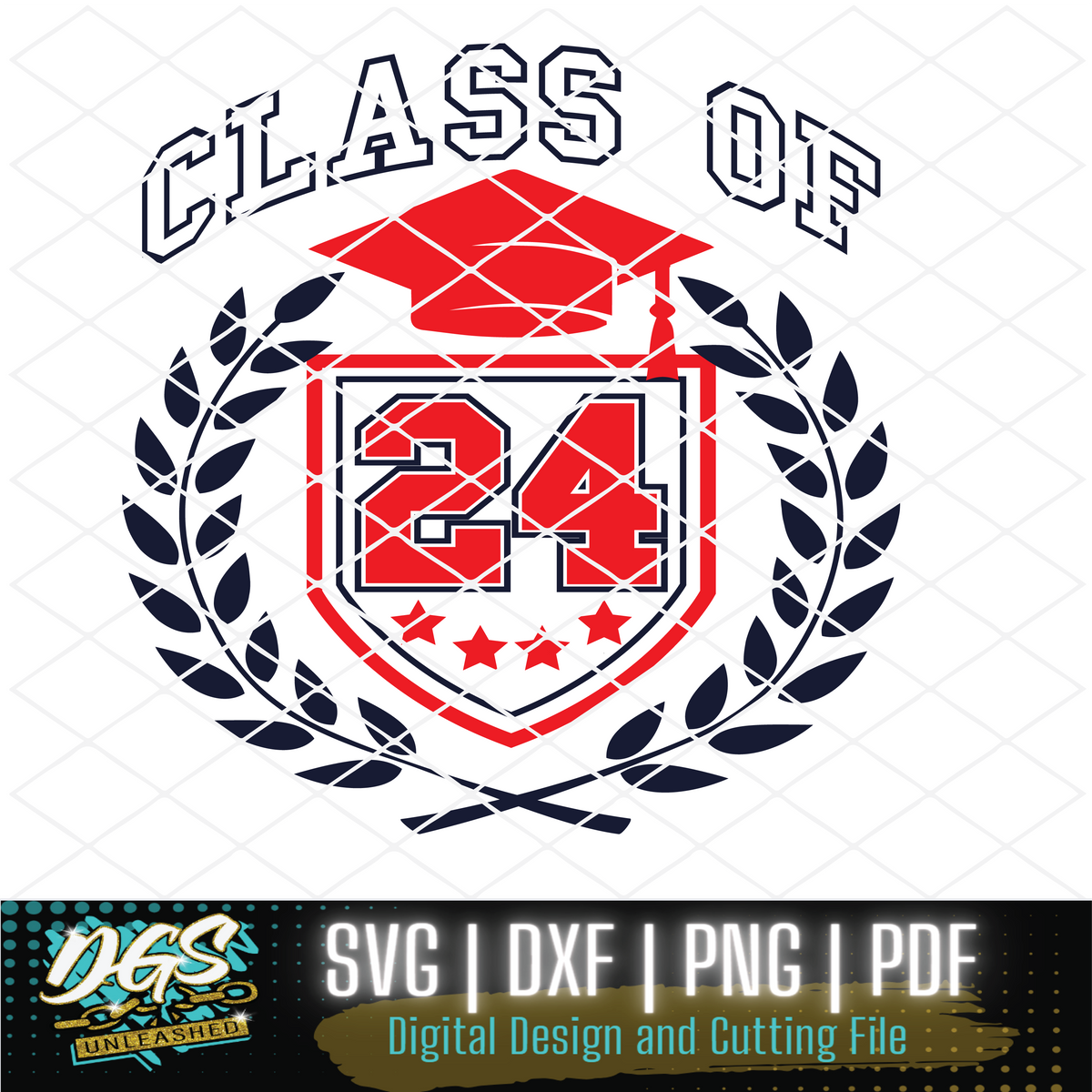 Class of 24 Shield SVG, DXF, PNG, and EPS Digital Files – Da Goodie ...