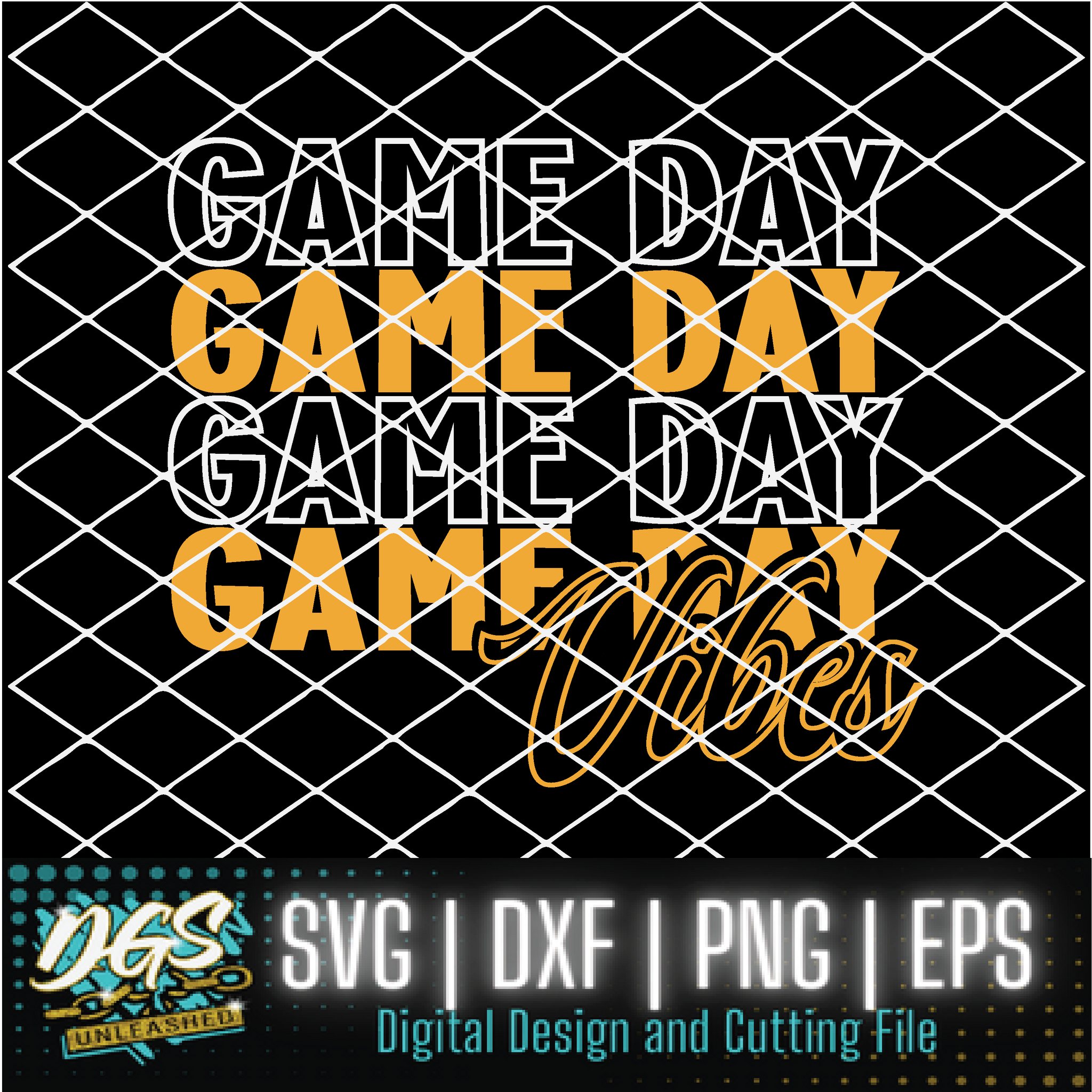 Game Day Vibes SVG, DXF, PNG, and EPS Cricut-Silhouette Instant Digita ...