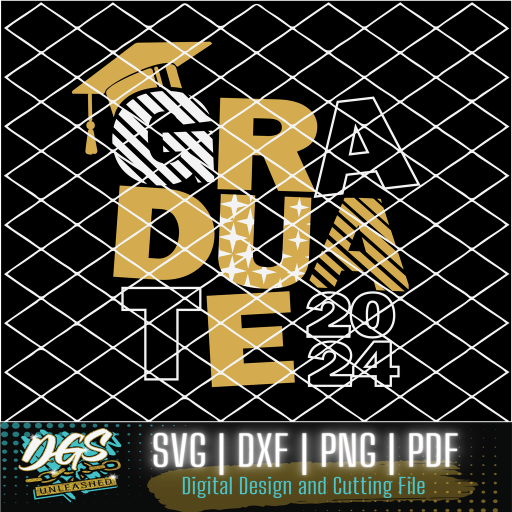Graduate 2024 SVG, DXF, PNG, and EPS Digital Files – Da Goodie Shop ...