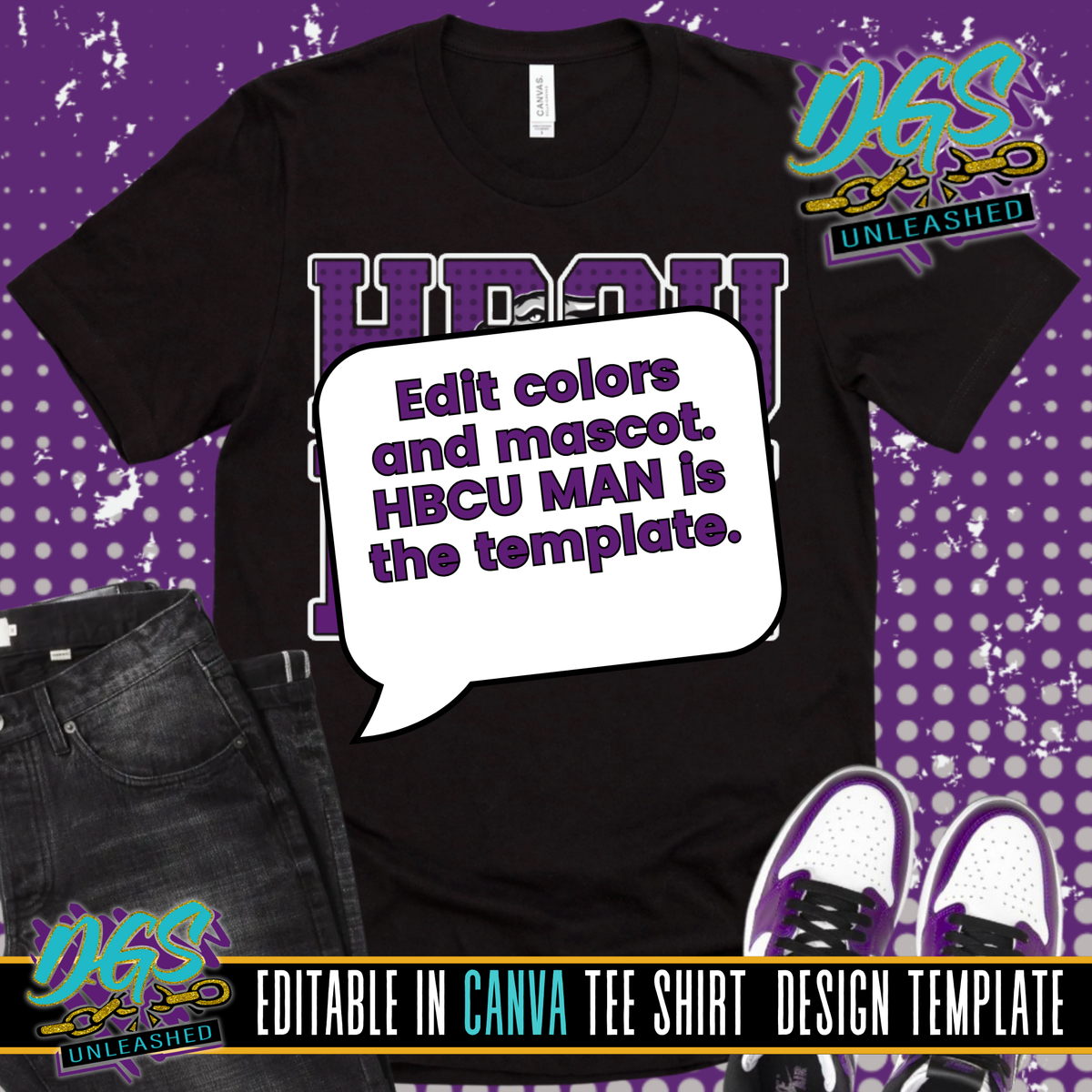 HBCU Man Canva Template Editable Canva Template – Da Goodie Shop Unleashed