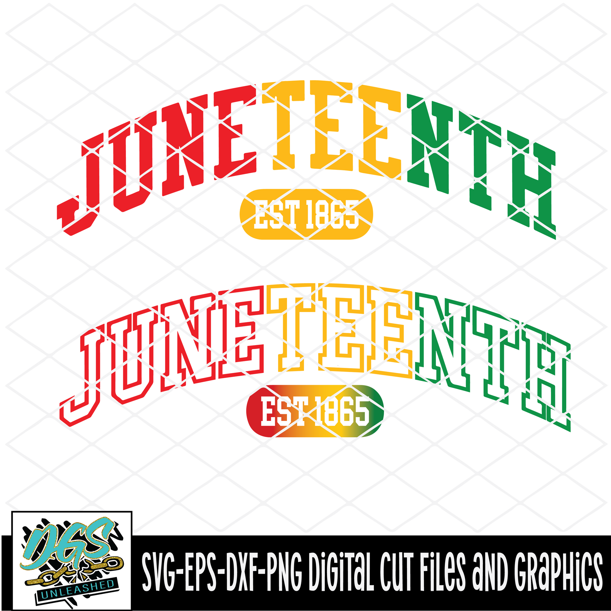Juneteenth Collegiate Colors SVG, DXF, PNG, and EPS Cricut-Silhouette ...