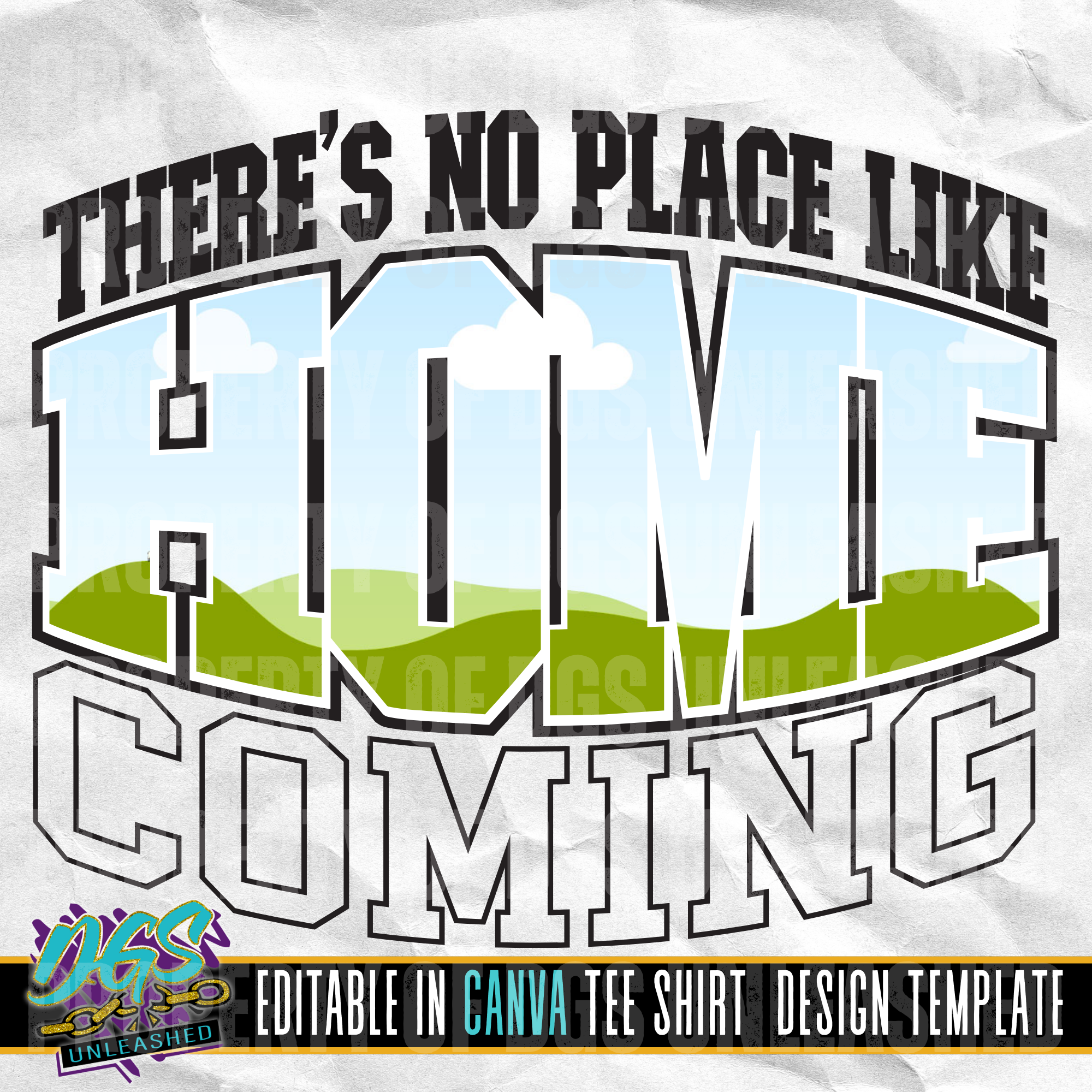 There's No Place Like Homecoming Canva Template Editable Canva Templat ...