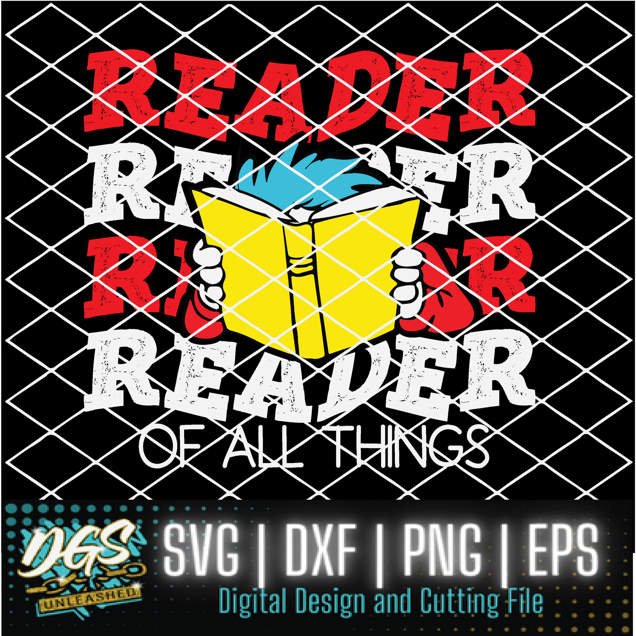 Reader SVG, DXF, PNG, and EPS Cricut-Silhouette Instant Digital Downlo ...