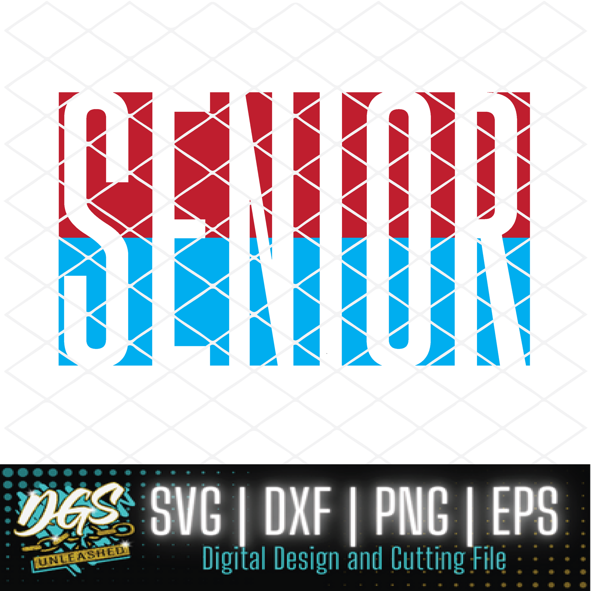 Senior 2 tone Knockout SVG, DXF, PNG, and EPS Cricut-Silhouette Instan ...
