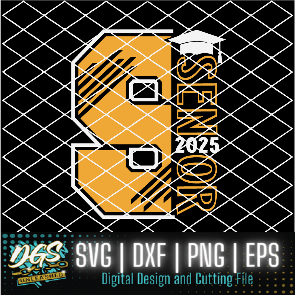 Split S Senior 2025 SVG, DXF, PNG, and EPS Cricut-Silhouette Instant D ...