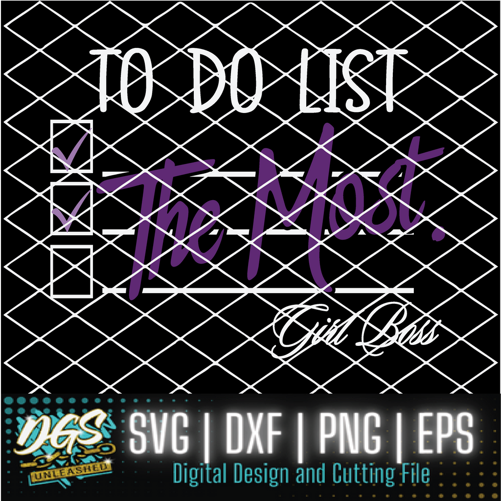 To Do List SVG, DXF, PNG, and EPS Cricut-Silhouette Instant Digital Do ...