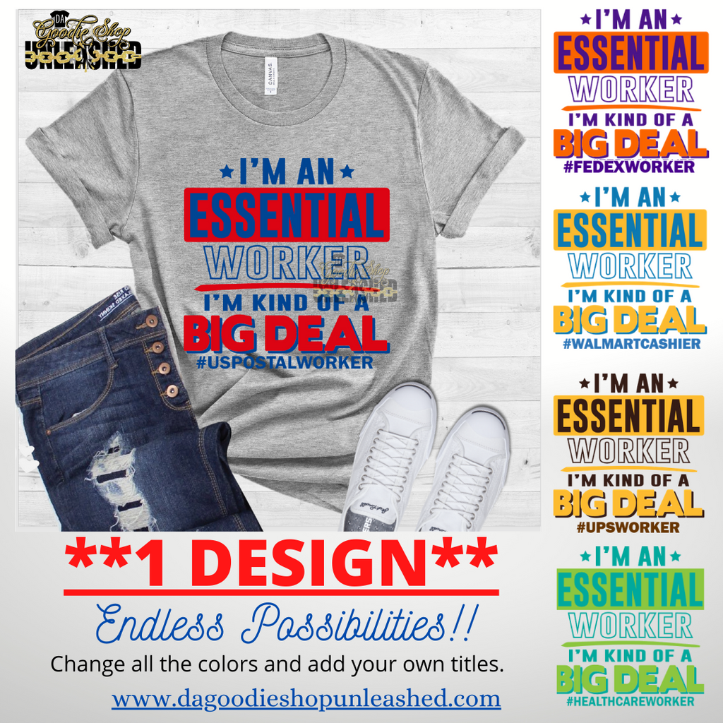 Essential Worker: Big Deal SVG, DXF, PNG, and EPS Digital Files – Da ...