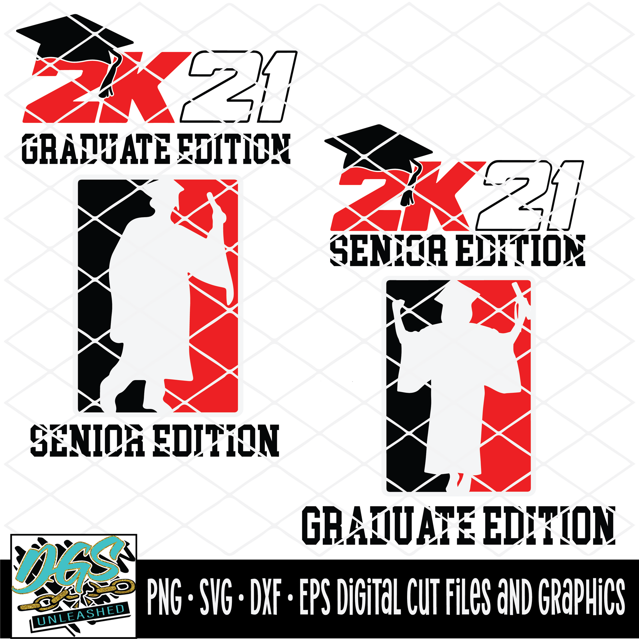 2k21 Senior/Graduate, Class of 2021 SVG, DXF, PNG, and EPS Cricut-Silh ...