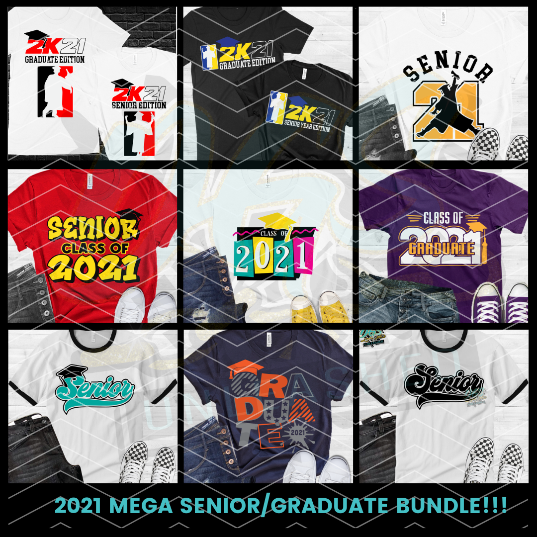 2021 Senior/Graduate Mega Bundle! SVG, DXF, PNG, and EPS Cricut-Silhou ...