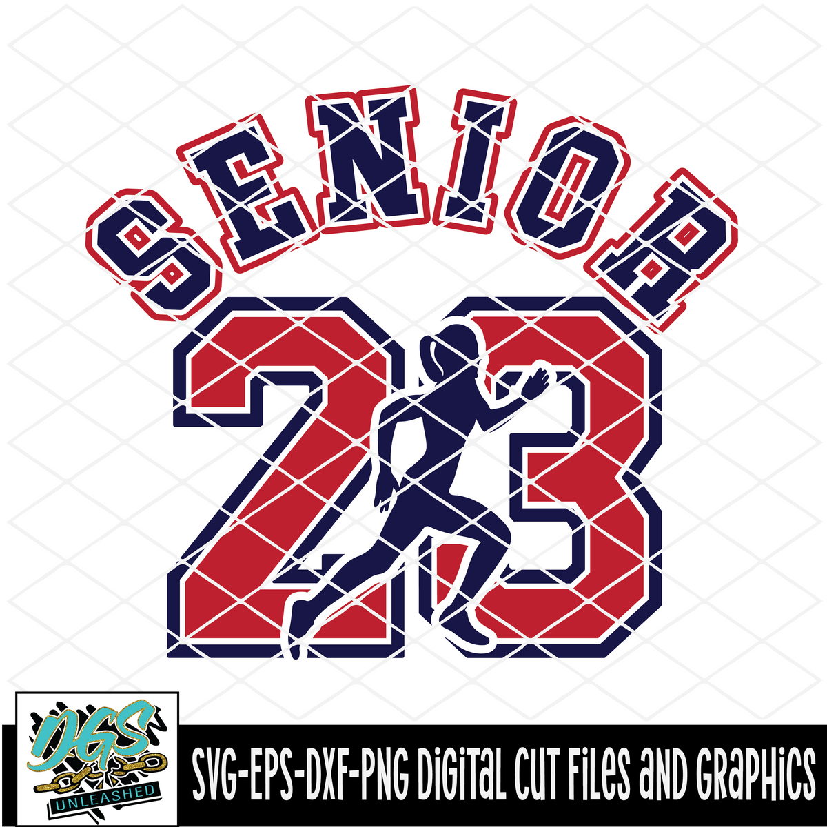 Air Senior 23 Track and Field-Female SVG, DXF, PNG, and EPS Digital Fi ...
