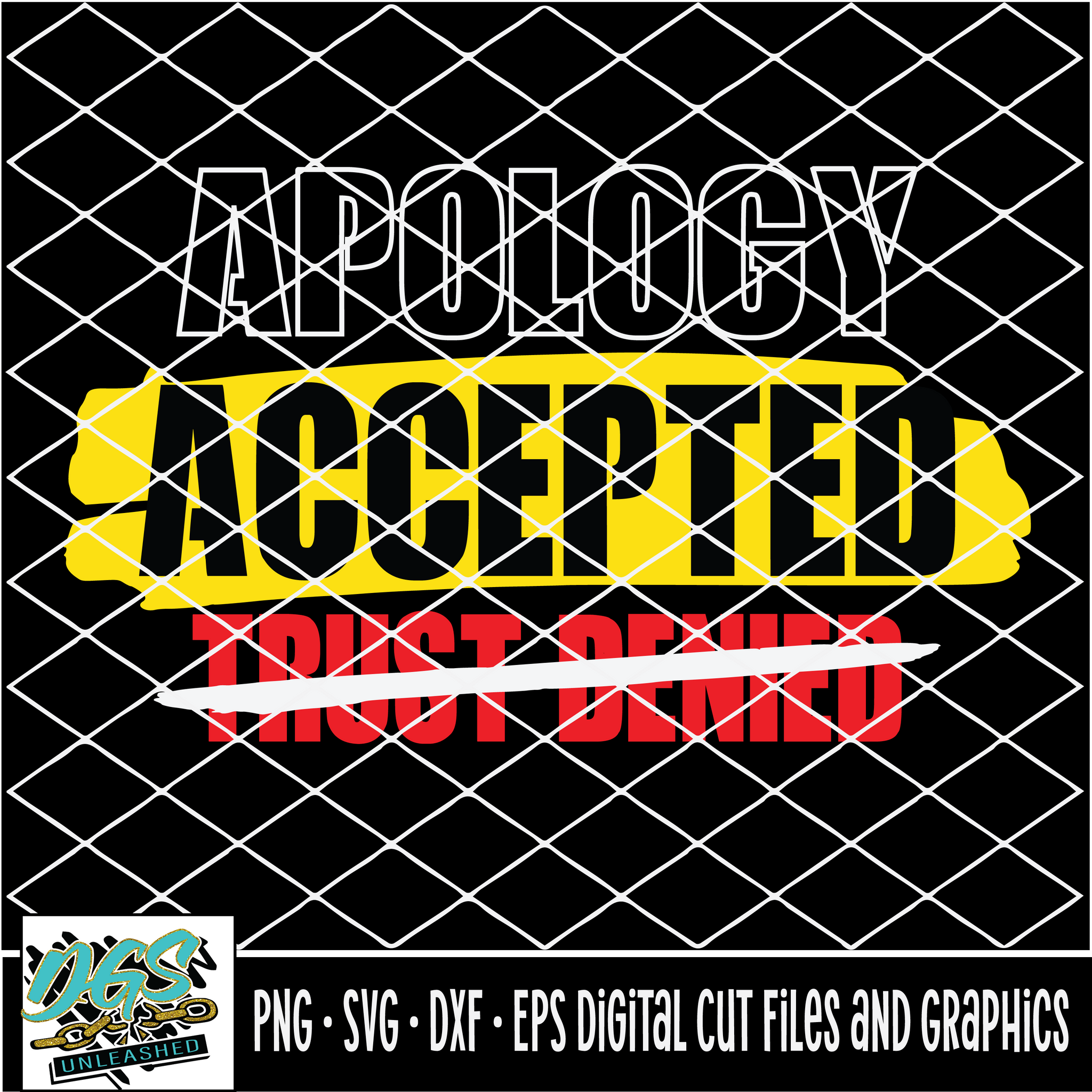 Apology Accepted SVG, PNG, DXF, EPS-Instant Digital Download – Da ...