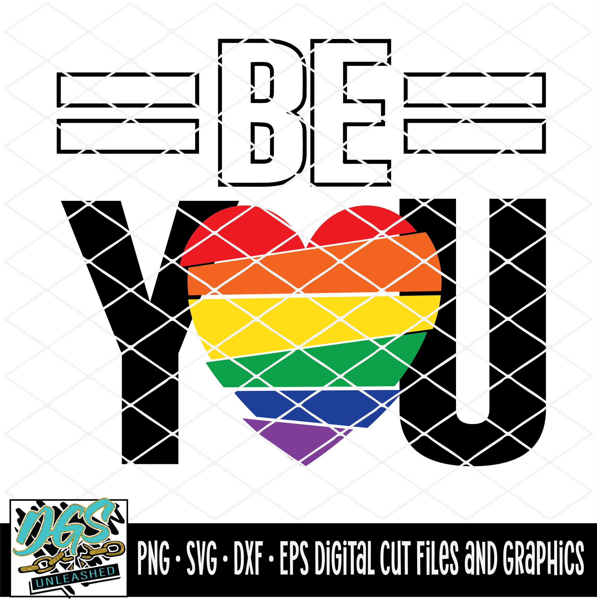 Be You, Pride SVG, DXF, PNG, and EPS Cricut-Silhouette Instant Digital ...