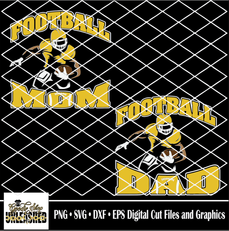 Football Mom and Dad Digital Design File – Da Goodie Shop Unleashed