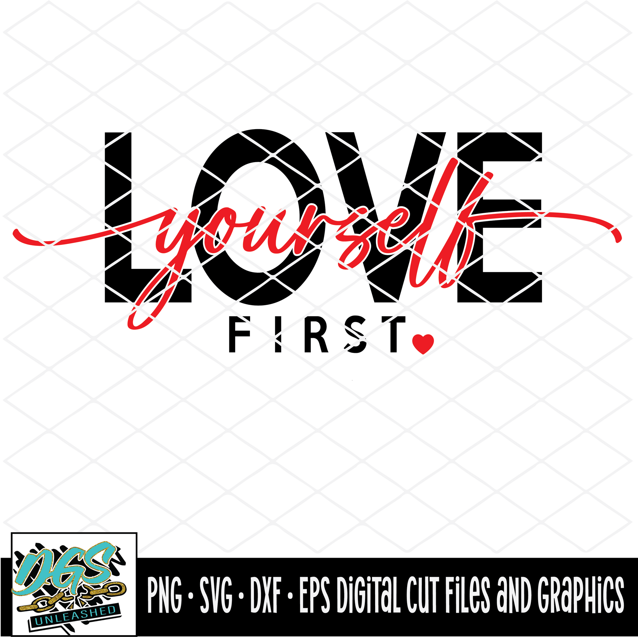 Love Yourself First SVG, DXF, PNG, and EPS Cricut-Silhouette Instant D ...