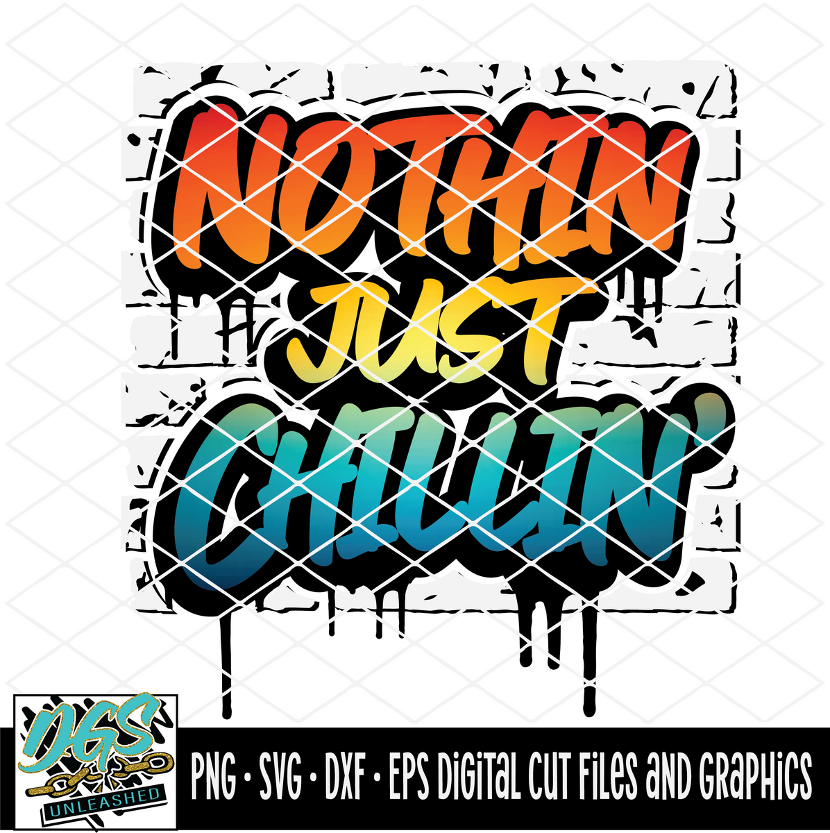 Nothin Just Chillin SVG, DXF, PNG, and EPS Cricut-Silhouette Instant D ...