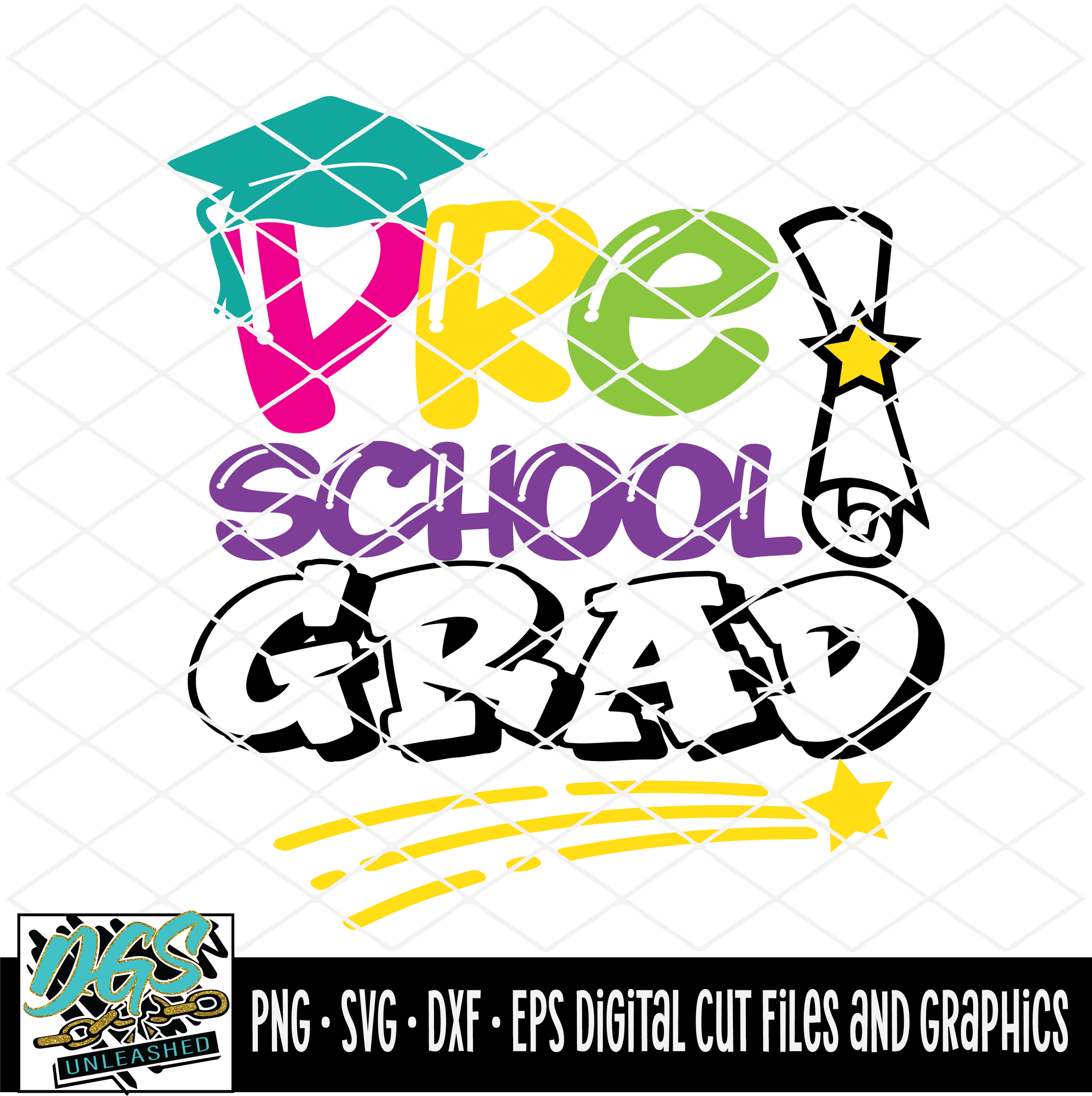 Pre-K Grad, Pre-School Grad SVG, DXF, PNG, and EPS Cricut-Silhouette I ...