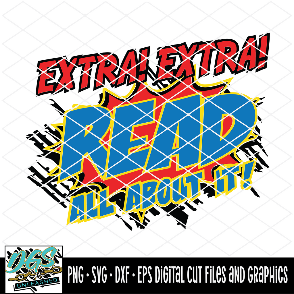 Extra! Extra! Read All About It!! SVG, DXF, PNG, and EPS Cricut-Silhou ...