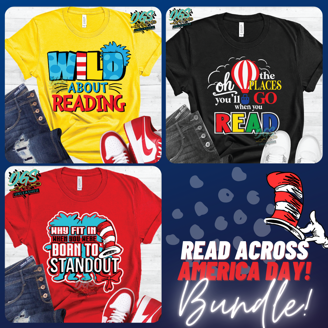 Read Across America Day Bundle SVG, DXF, PNG, and EPS Cricut-Silhouett ...