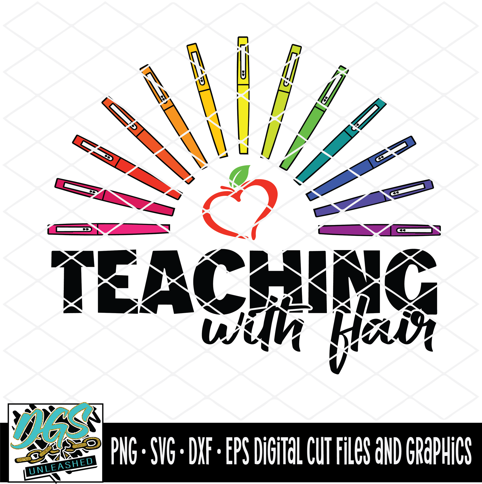 Teaching with Flair SVG, DXF, PNG, and EPS Cricut-Silhouette Instant D ...