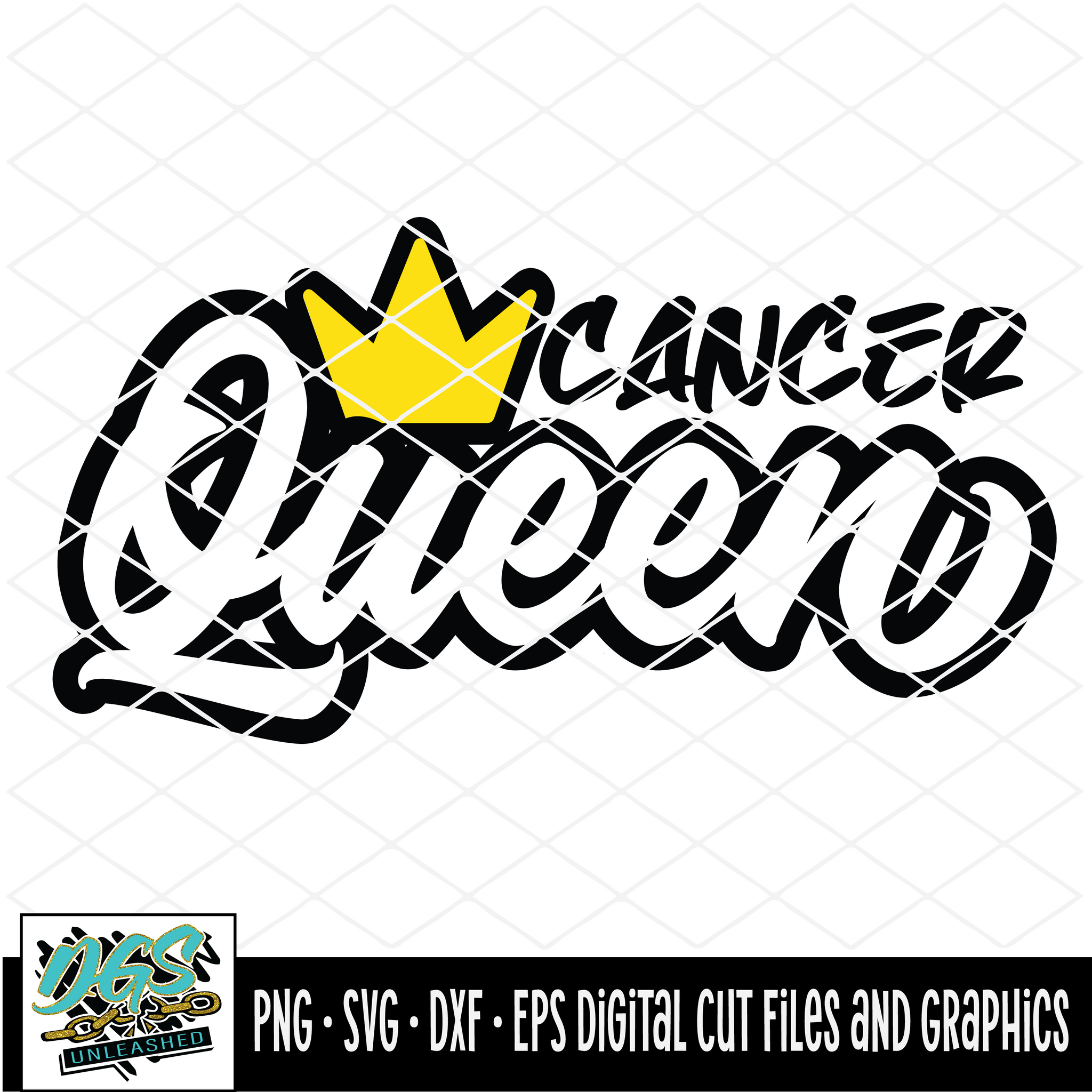 Cancer Queen SVG, DXF, PNG, and EPS Cricut-Silhouette Instant Digital ...